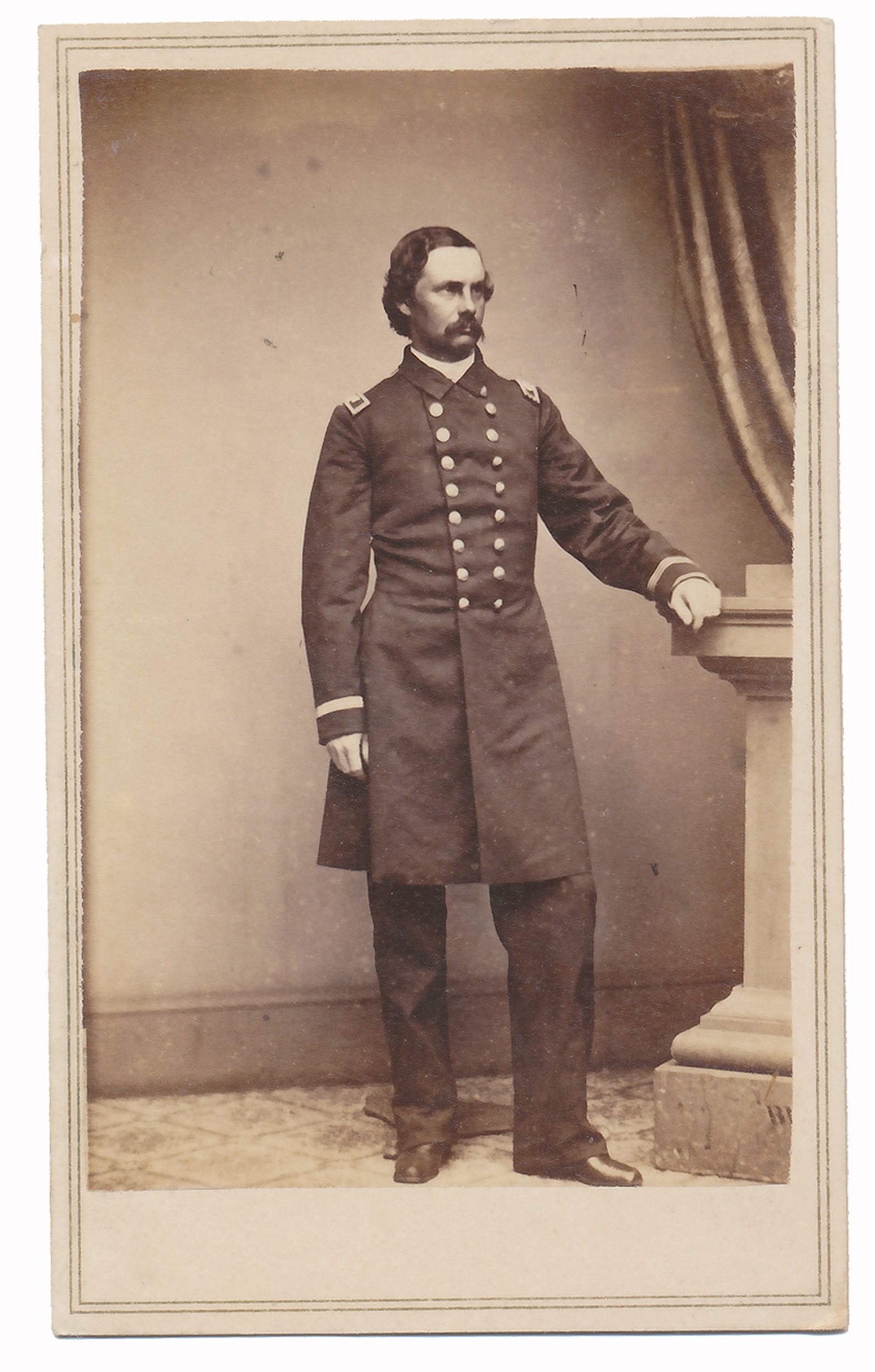 CDV IMAGE OF THE COMMANDER OF THE ILL-FATED USS CUMBERLAND DURING HER ...