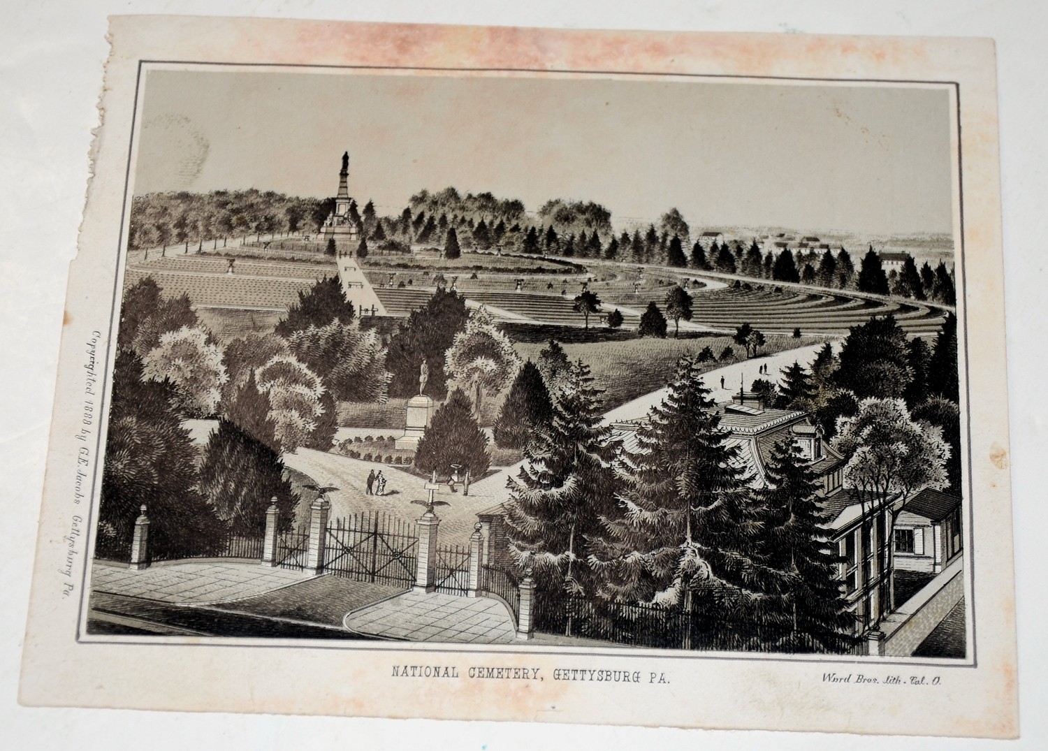 1864 DATED BOOK - SOLDIER’S NATIONAL CEMETERY GETTYSBURG, WITH MAP ...