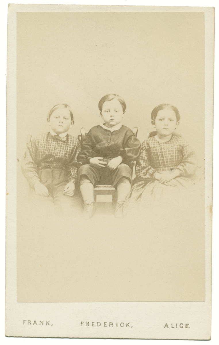 CDV OF THE HUMISTON CHILDREN WHO’S FATHER WAS KILLED AT GETTYSBURG ...