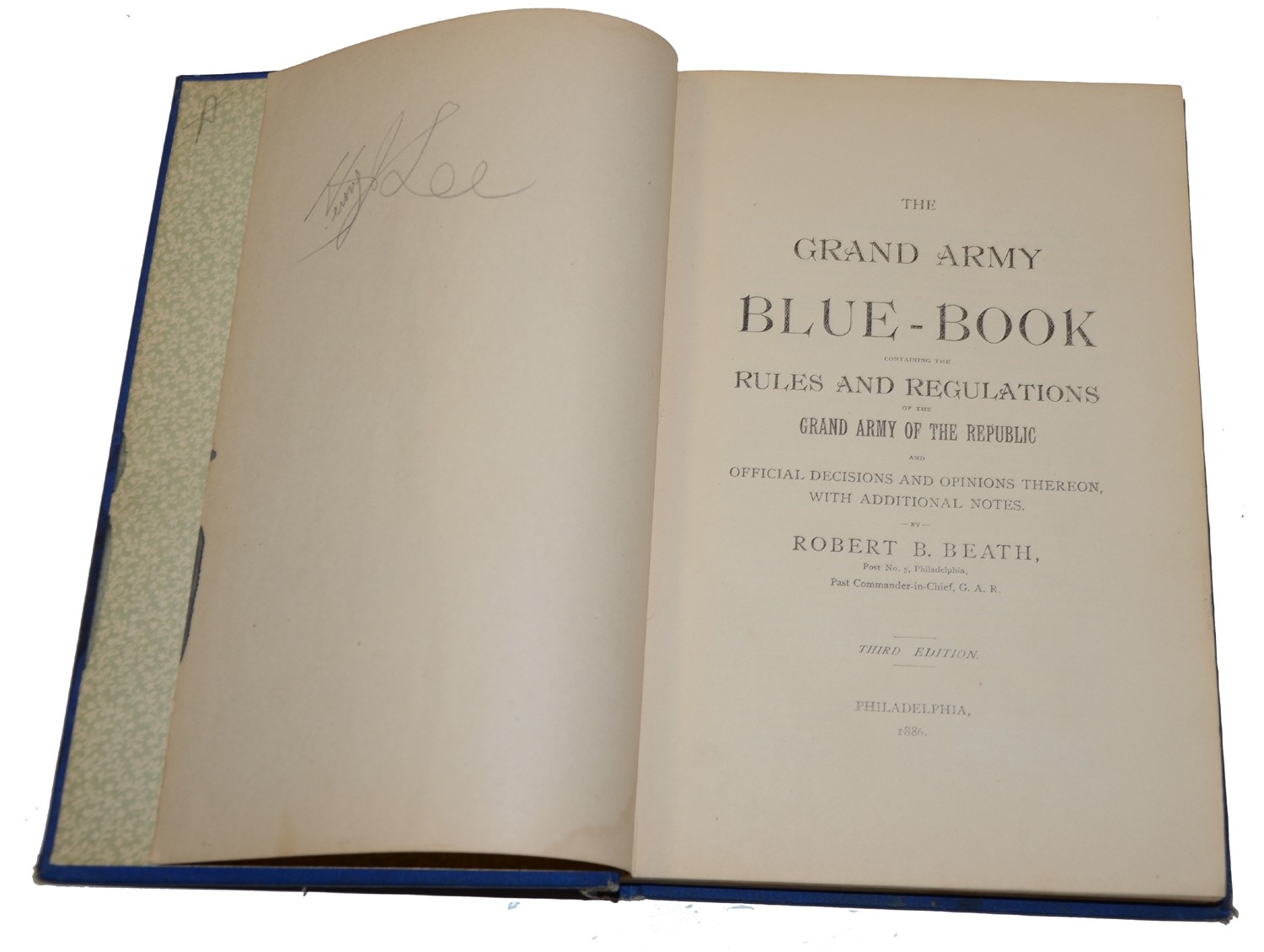 THIRD EDITION COPY OF “THE GRAND ARMY BLUE-BOOK” DATED 1886 — Horse Soldier