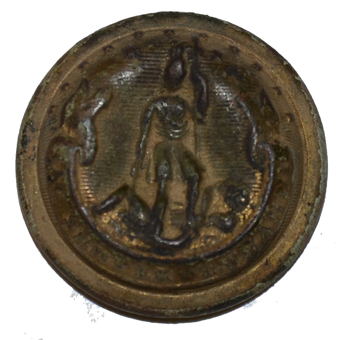 VIRGINIA STATE SEAL BUTTON WITH EXTRA QUALITY BACKMARK FROM CENTRAL ...