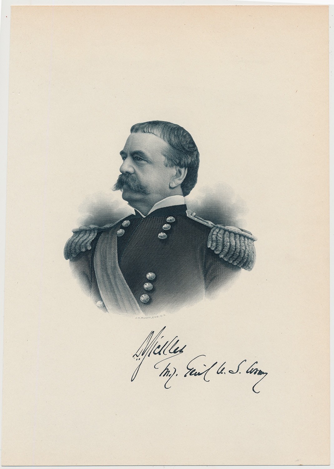 DAN SICKLES SIGNATURE & LITHOGRAPH — Horse Soldier