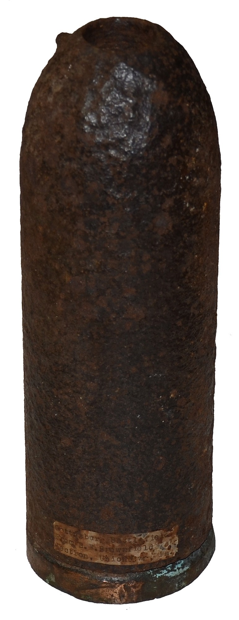 CONFEDERATE 3” SMOOTH-SIDE REED CASESHOT FROM GETTYSBURG — Horse Soldier