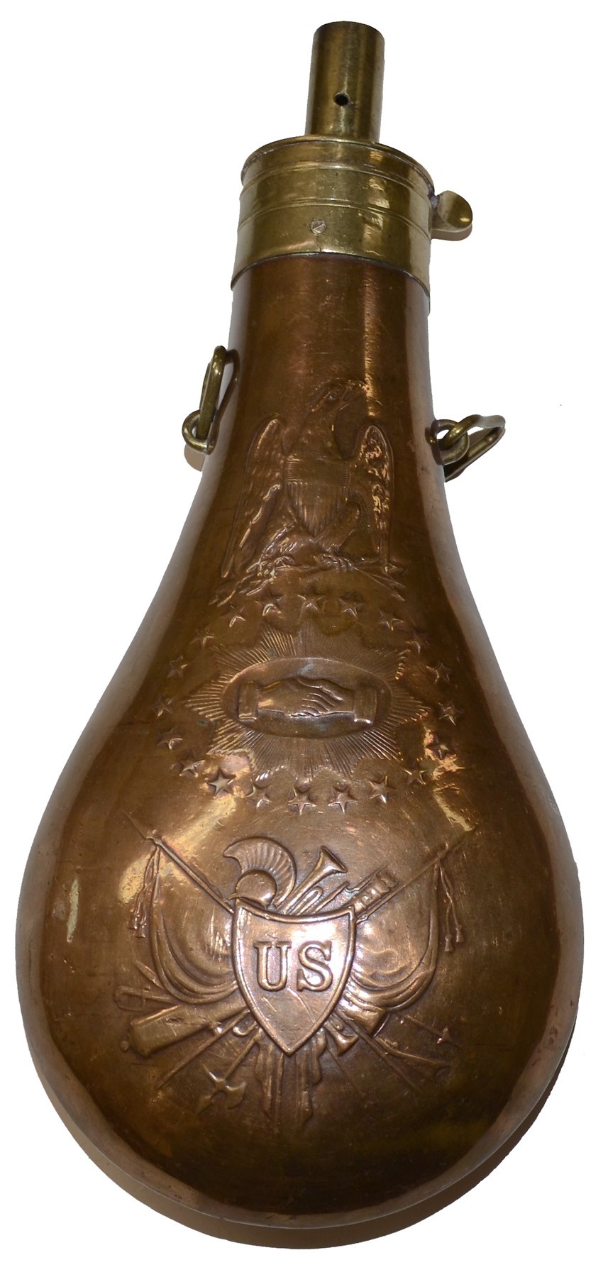 1848 DATED BATTY “PEACE” FLASK — Horse Soldier