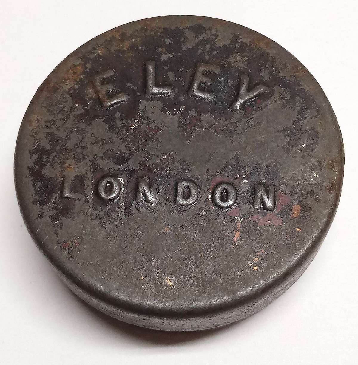 “ELEY / LONDON” MARKED TIN OF PISTOL CAPS — Horse Soldier