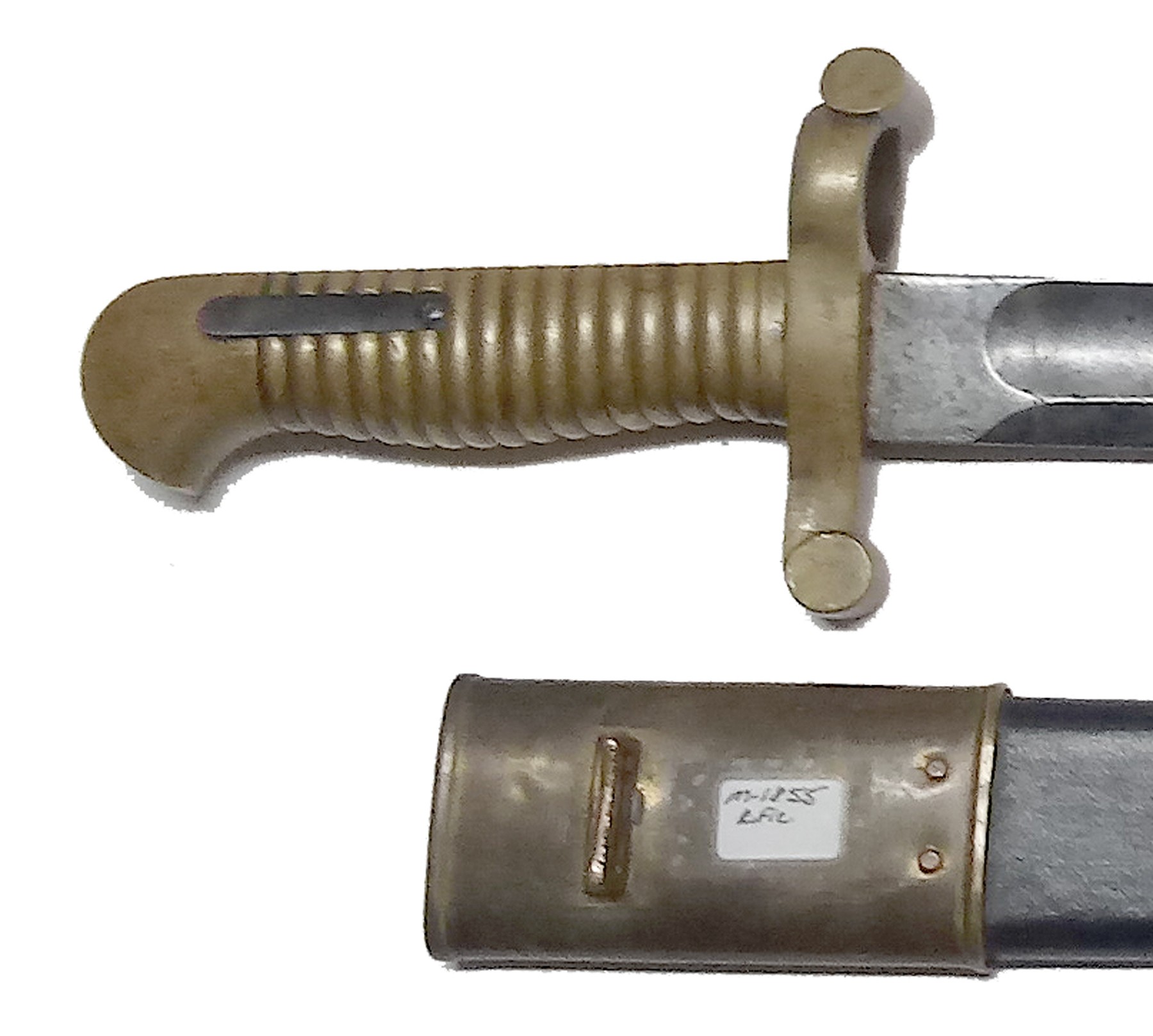 ORIGINAL CIVIL WAR MODEL 1855 RIFLE SABER BAYONET WITH BRASS-MOUNTED ...