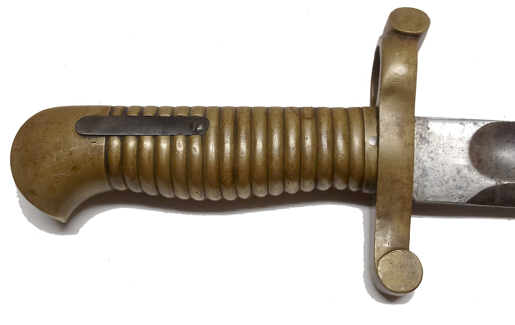ORIGINAL CIVIL WAR MODEL 1855 RIFLE SABER BAYONET WITH BRASS-MOUNTED ...