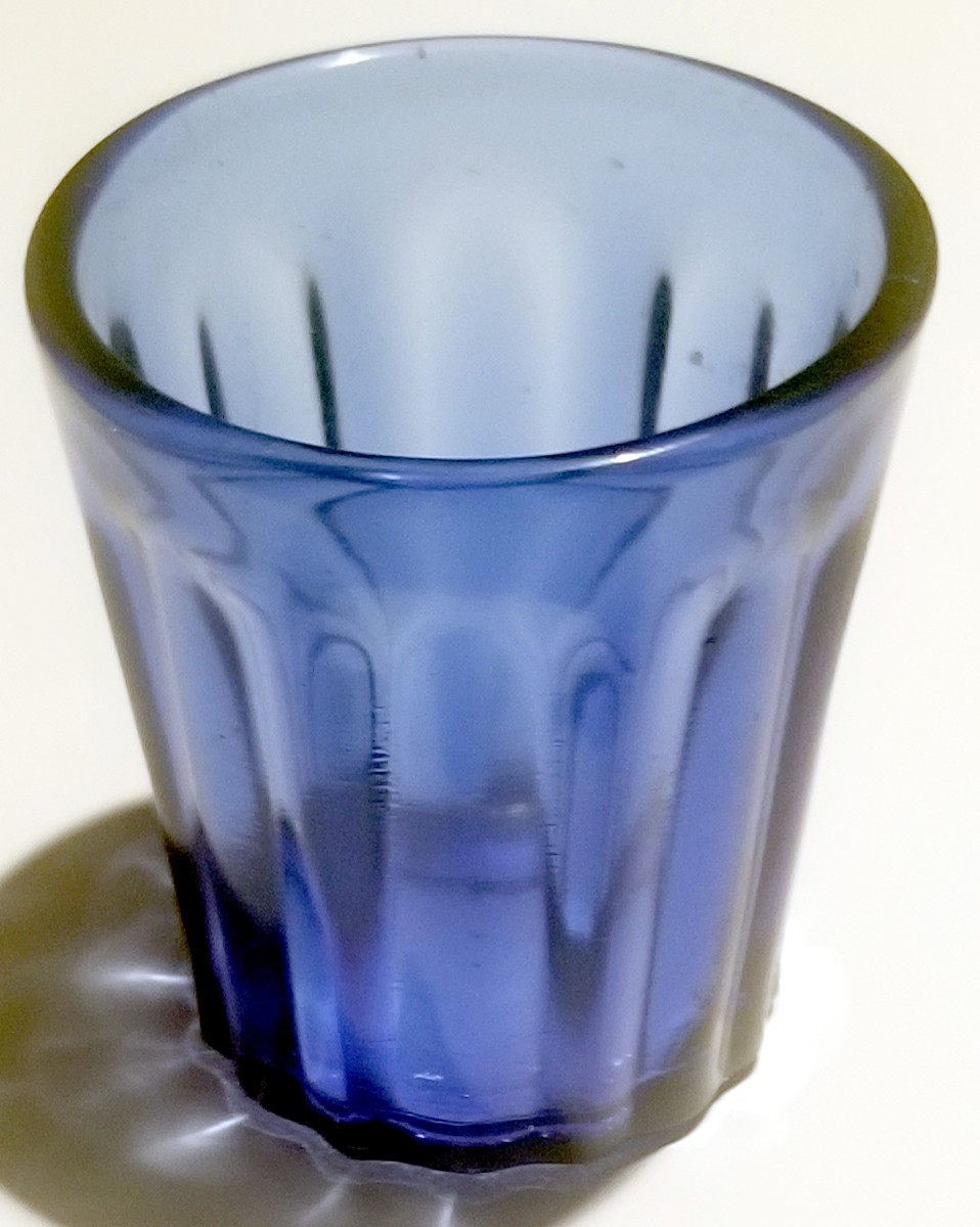 COBALT BLUE SHOT GLASS, CIRCA 1850's — Horse Soldier