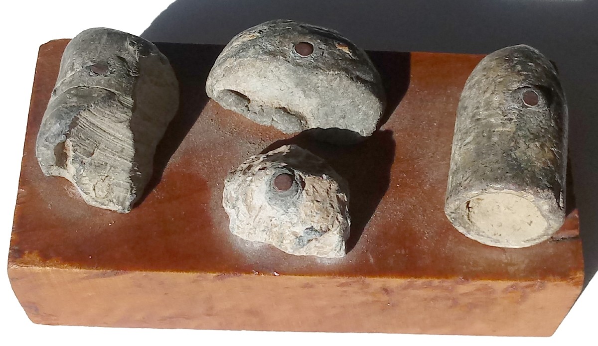 BULLETS FROM GETTYSBURG BATTLEFIELD MOUNTED ON WOOD FROM JENNIE WADE ...