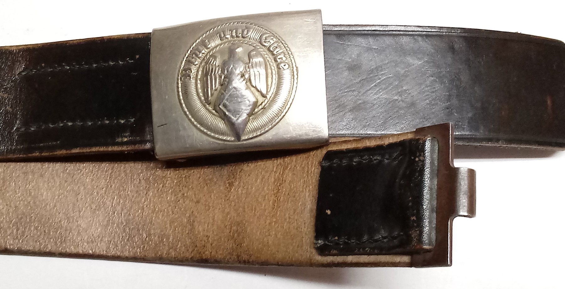 WORLD WAR TWO HITLER YOUTH BELT, DENAZIFIED — Horse Soldier