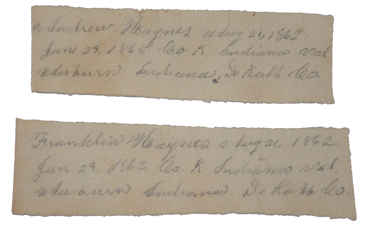 SEATED TINTYPE OF 100TH INDIANA SOLDIER — Horse Soldier