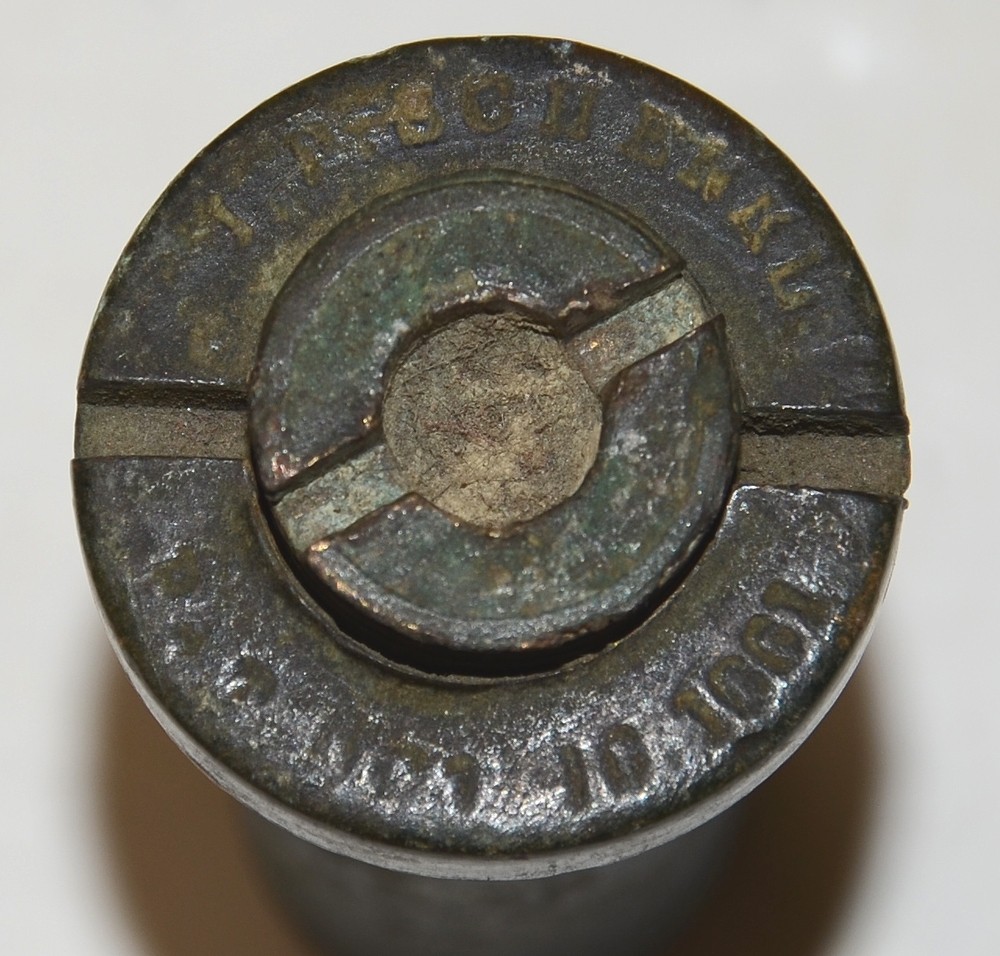 US 3 INCH SCHENKL PERCUSSION FUSE RECOVERED IN VIRGINIA — Horse Soldier