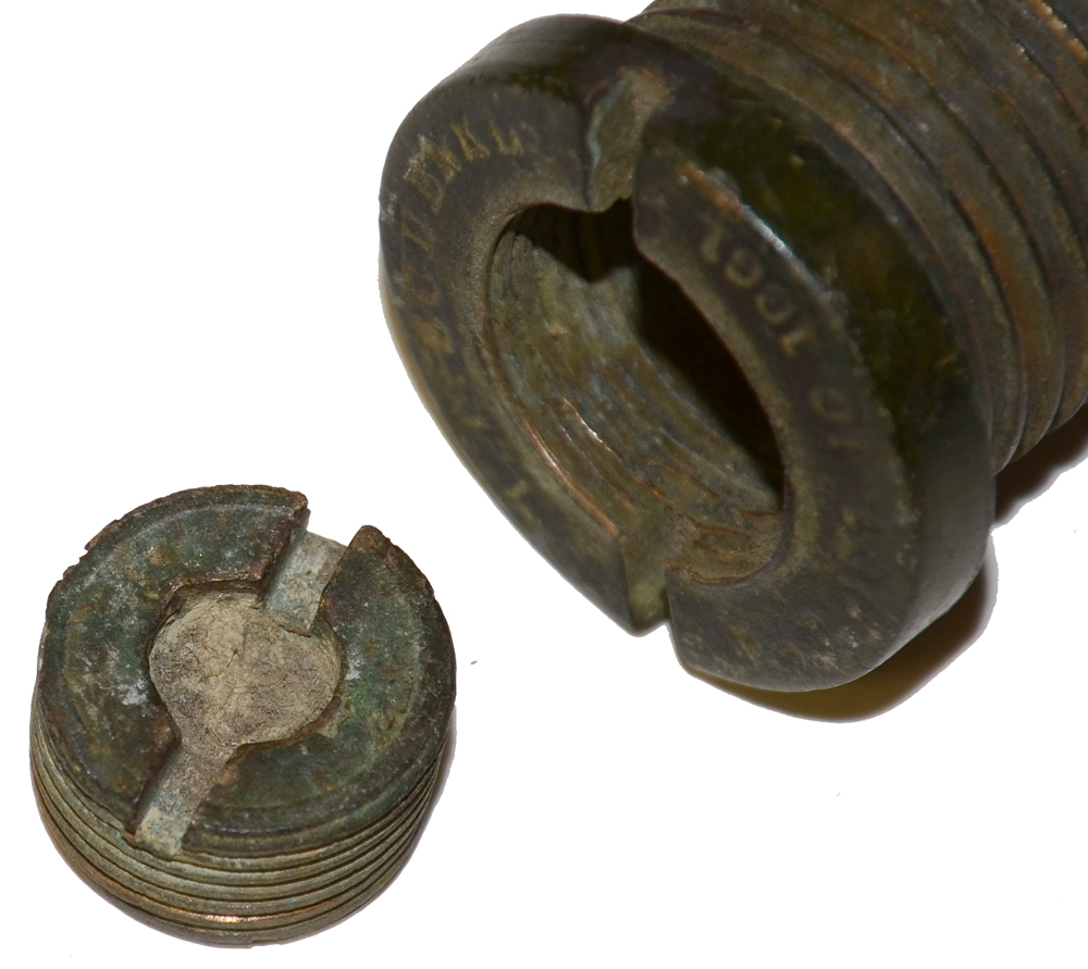 US 3 INCH SCHENKL PERCUSSION FUSE RECOVERED IN VIRGINIA — Horse Soldier