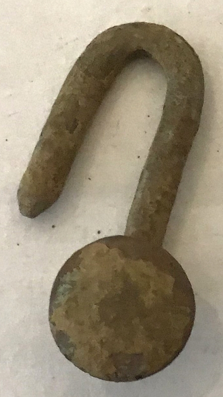 US BRASS KNAPSACK HOOK RECOVERED AT EAST CAVALRY FIELD, GETTYSBURG ...