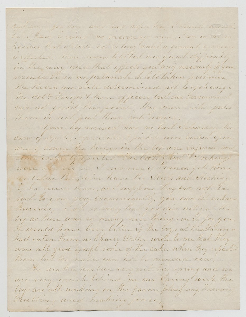 APRIL 1864 CIVIL WAR LETTER FROM LEBANON, PA RESIDENT JACOB FORNEY ...