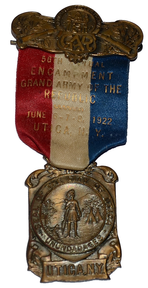 1922 DEPARTMENT OF NEW YORK GAR BADGE — Horse Soldier