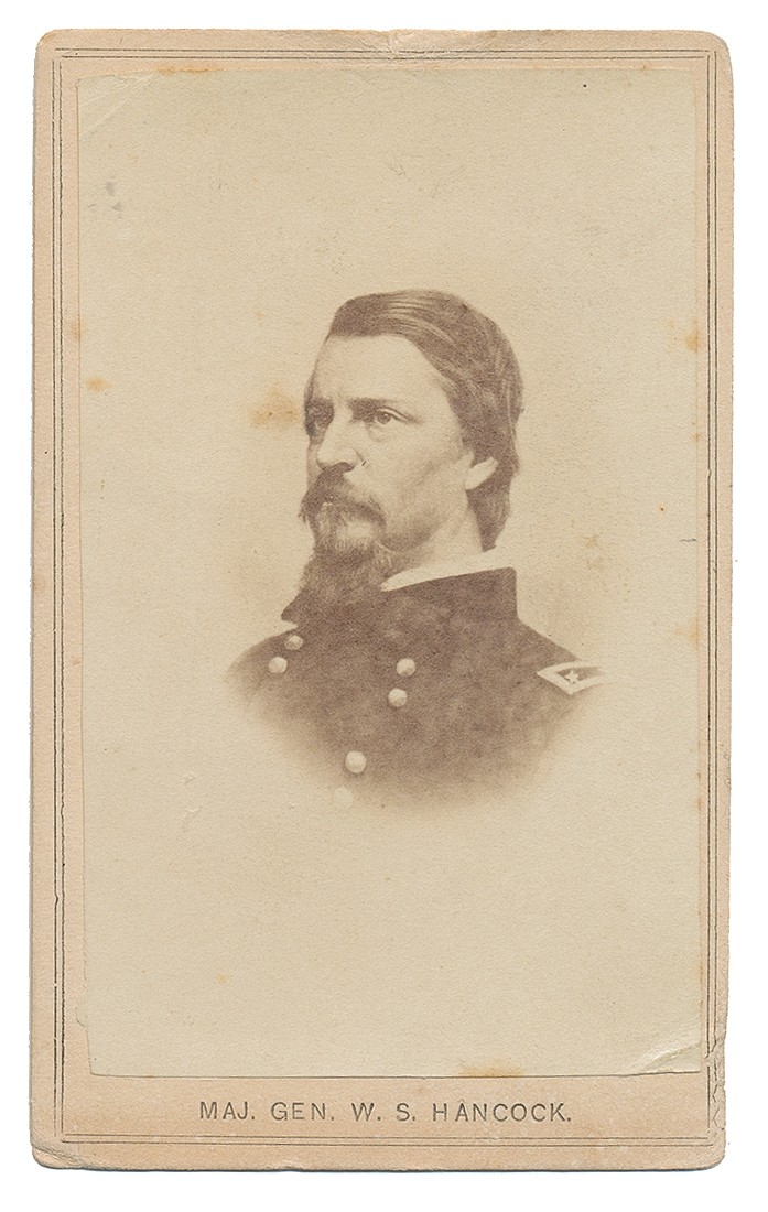 LITHOGRAPH CDV OF UNION MAJOR GENERAL WINFIELD SCOTT HANCOCK — Horse ...