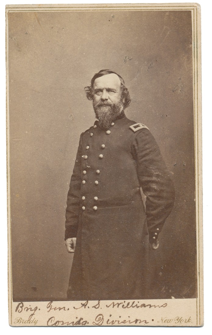 THREE-QUARTER STANDING VIEW OF ALPHEUS S. WILLIAMS AS A BRIGADIER ...