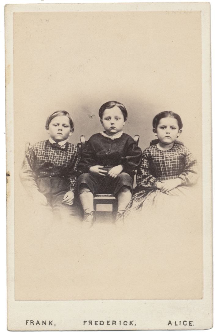 CDV OF THE HUMISTON CHILDREN WHO’S FATHER WAS KILLED AT GETTYSBURG ...