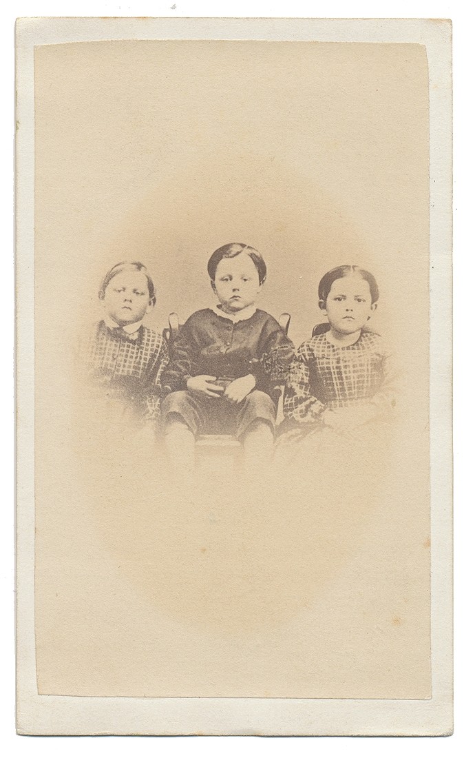 CDV OF THE HUMISTON CHILDREN WHO’S FATHER WAS KILLED AT GETTYSBURG ...