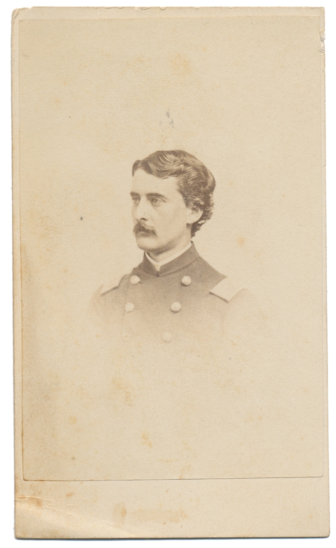 CDV BUST VIEW OF ADJUTANT, LATER LT. COLONEL, THOMAS SHERWIN, JR., 22ND ...