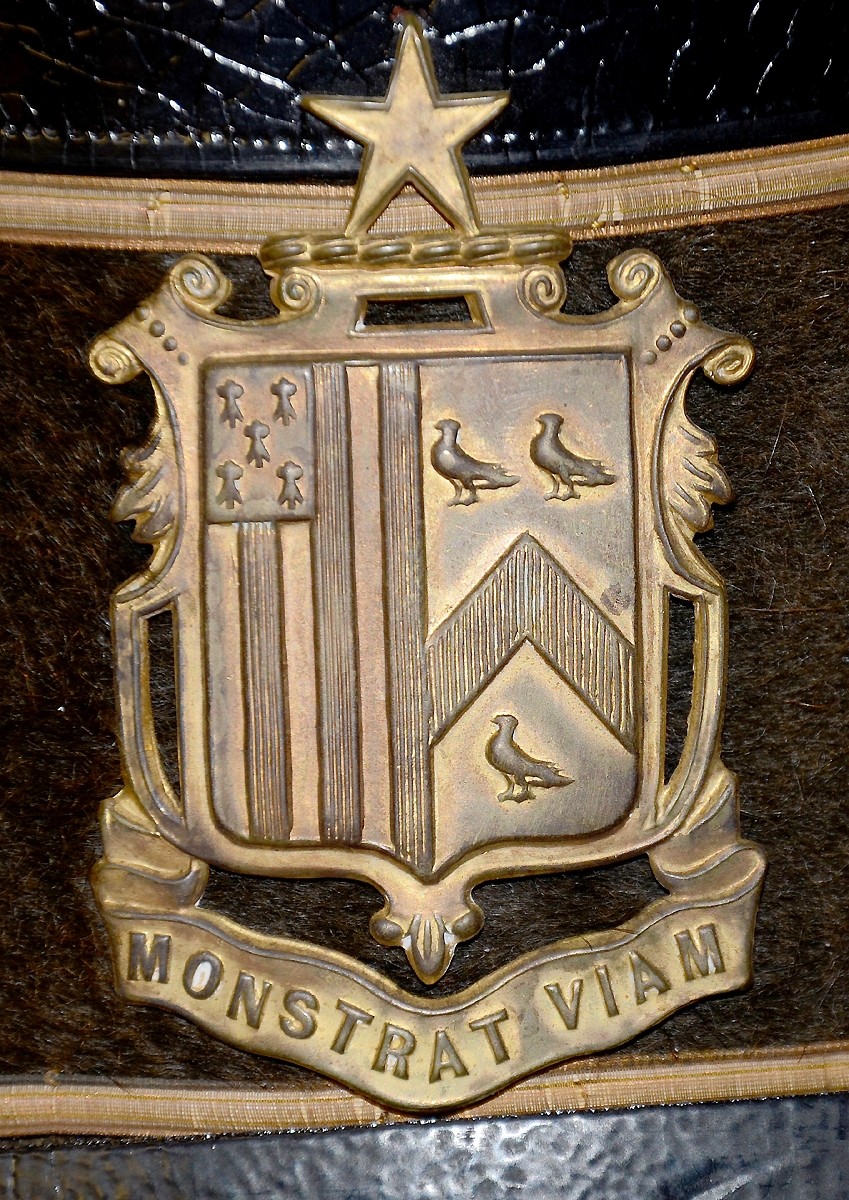 VERY NICE PATTERN 1872 SHAKO WITH MASSACHUSETTS BUTTONS & BOSTON MAKER ...