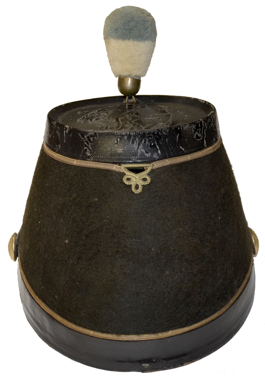 VERY NICE PATTERN 1872 SHAKO WITH MASSACHUSETTS BUTTONS & BOSTON MAKER ...