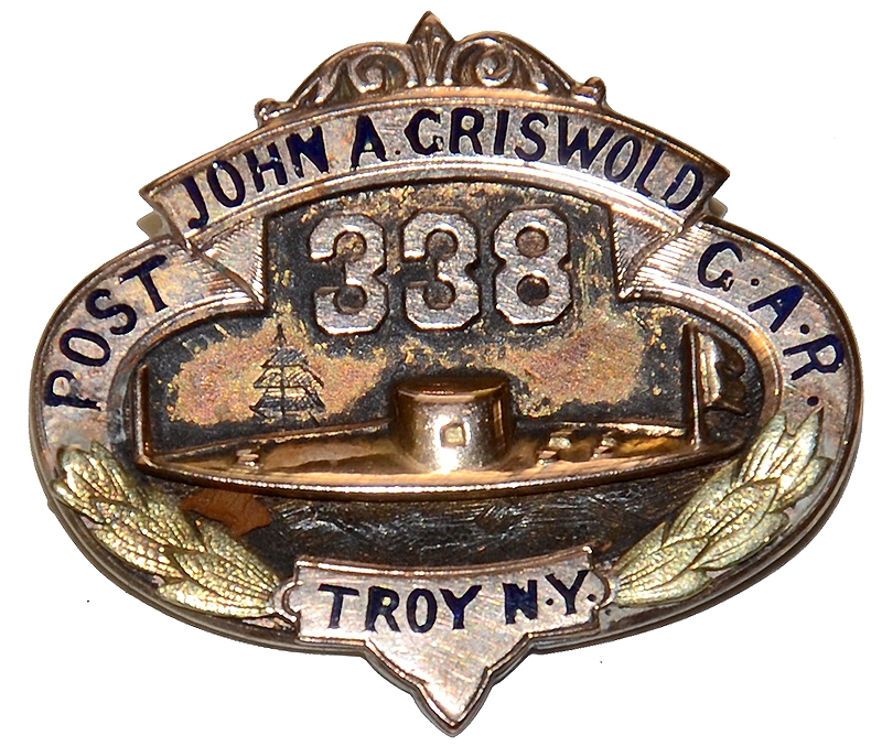 GAR PIN FOR POST 338 TROY N.Y., GRISWOLD POST — Horse Soldier