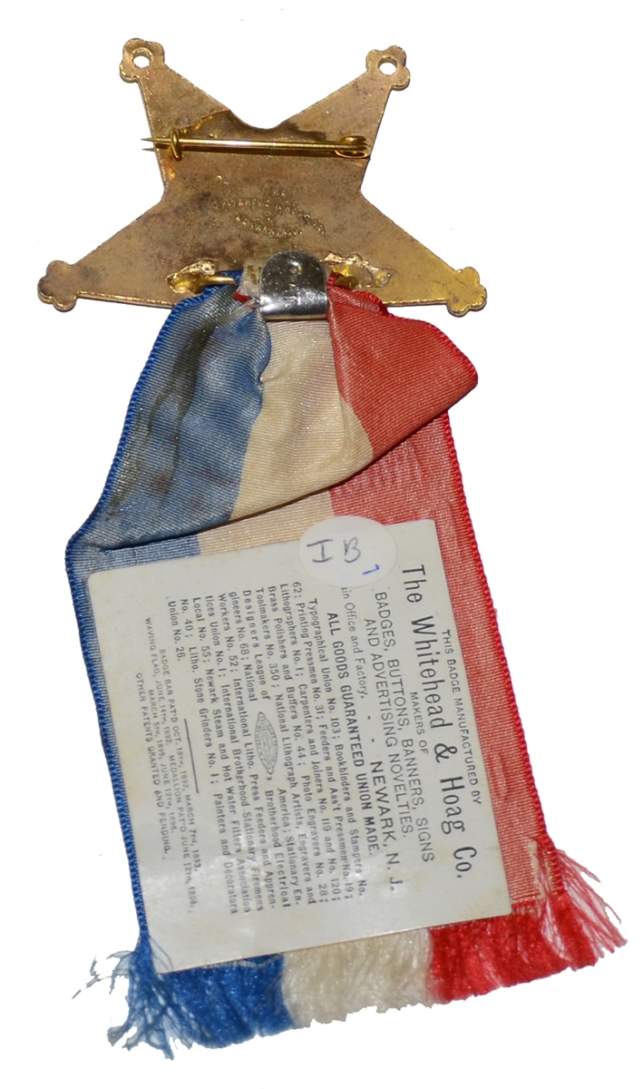 1905 DEPARTMENT OF UTAH GAR ANNUAL ENCAMPMENT BADGE — Horse Soldier