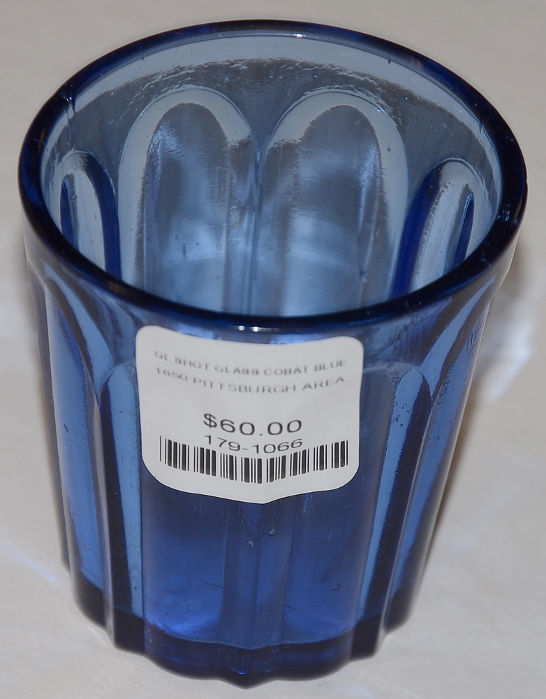 COBALT BLUE SHOT GLASS, CIRCA 1850's — Horse Soldier