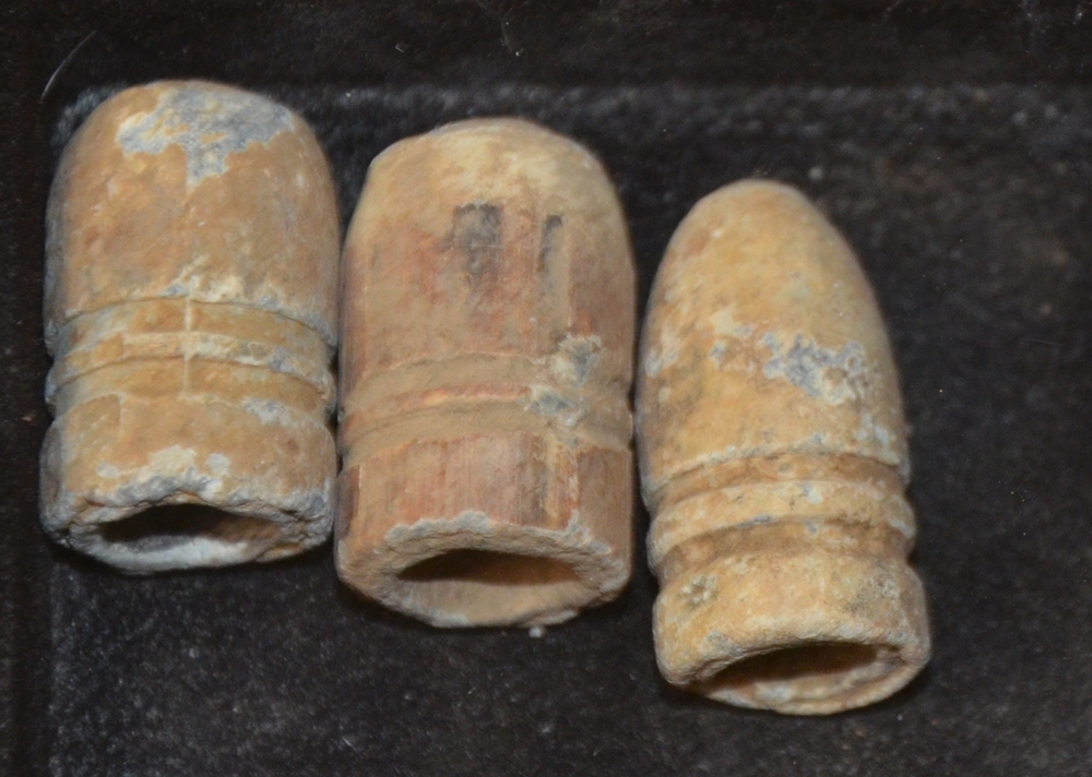 CONFEDERATE PULLED/MISFIRED .58 & .58 CALIBER GARDNER PATENT MINIE ...