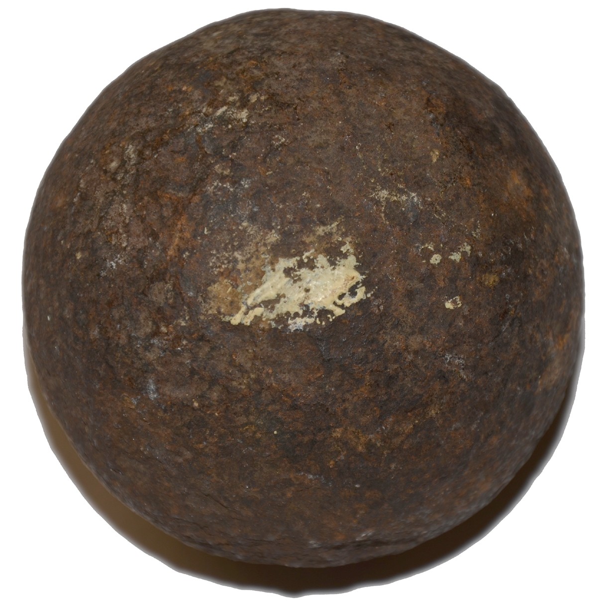 US/CS 3.67 INCH 6 POUNDER SPHERICAL SHOT RECOVERED AT FREDERICKSBURG ...