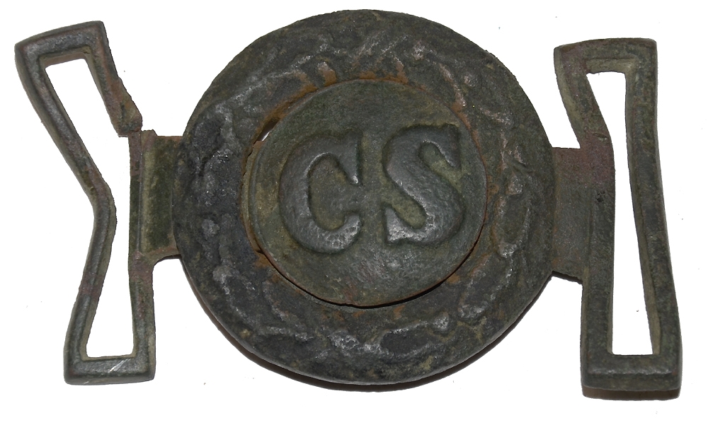 TWO-PIECE INTERLOCKING CS BUCKLE FROM ANTIETAM, STRUCK! — Horse Soldier