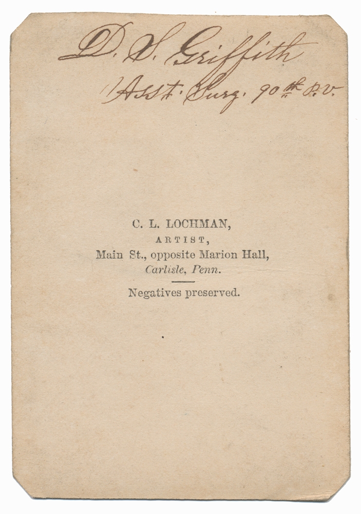 INK ID IMAGE OF 90TH PENNSYLVANIA SURGEON DAVID S. GRIFFITH — Horse Soldier