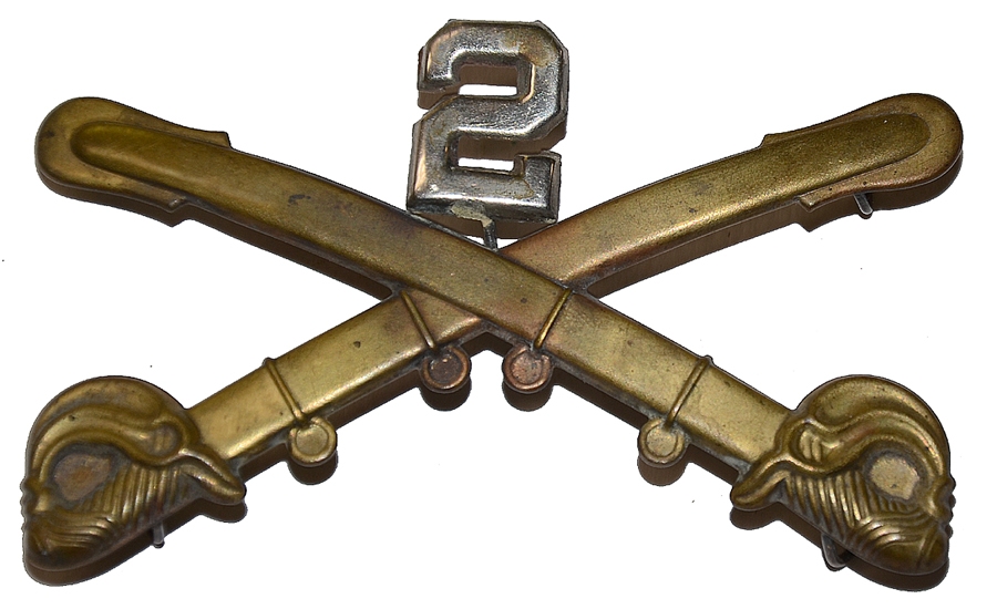 SECOND CAVALRY REGIMENT CAP INSIGNIA — Horse Soldier