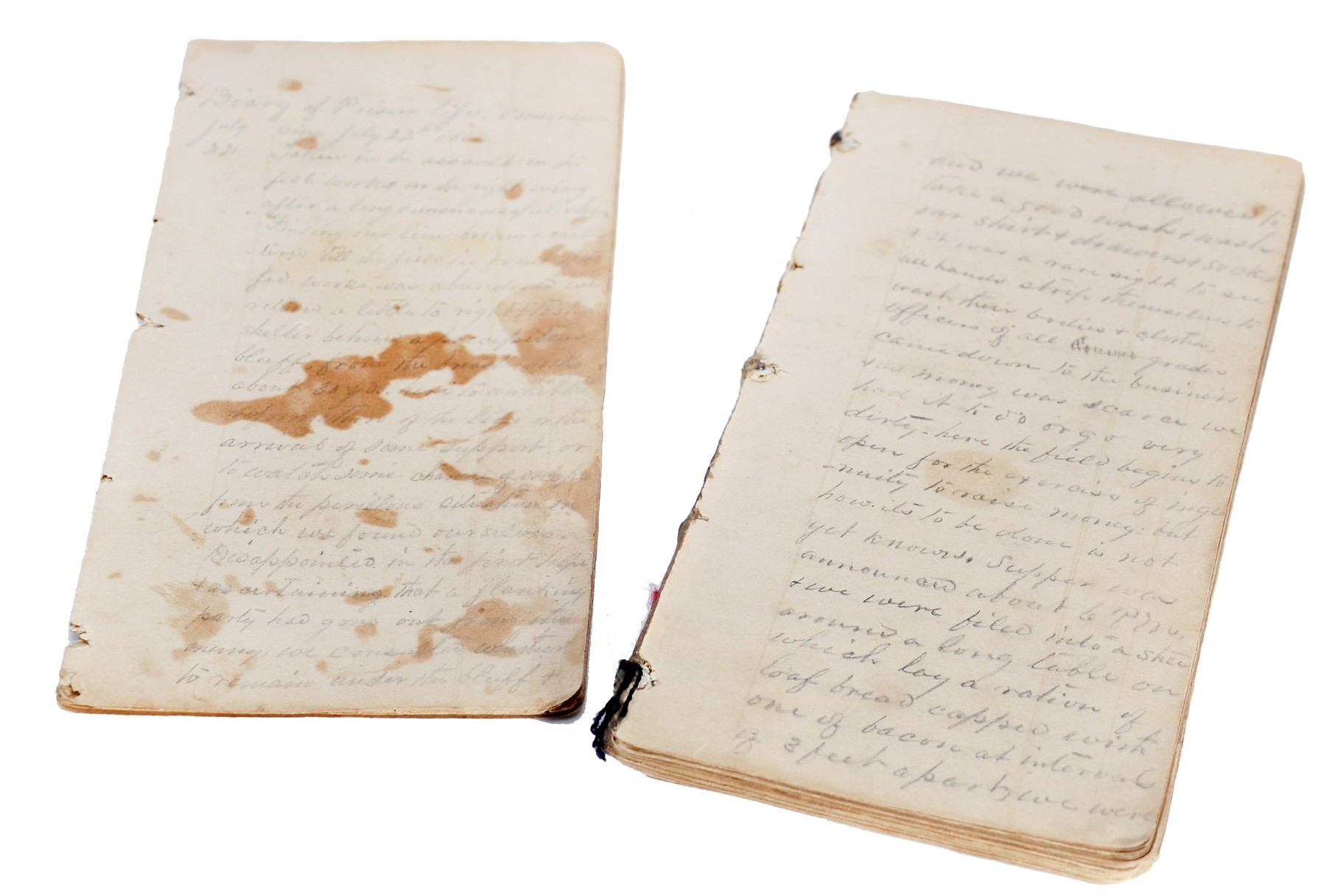 DIARY OF PRISON LIFE AS WRITTEN BY AN UNIDENTIFIED CONFEDERATE OFFICER ...