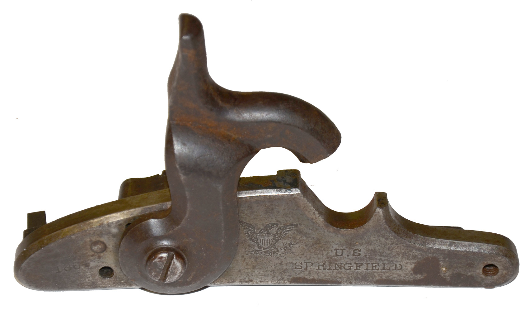 LOCK FOR MODEL 1863 SPRINGFIELD DATED 1864 — Horse Soldier