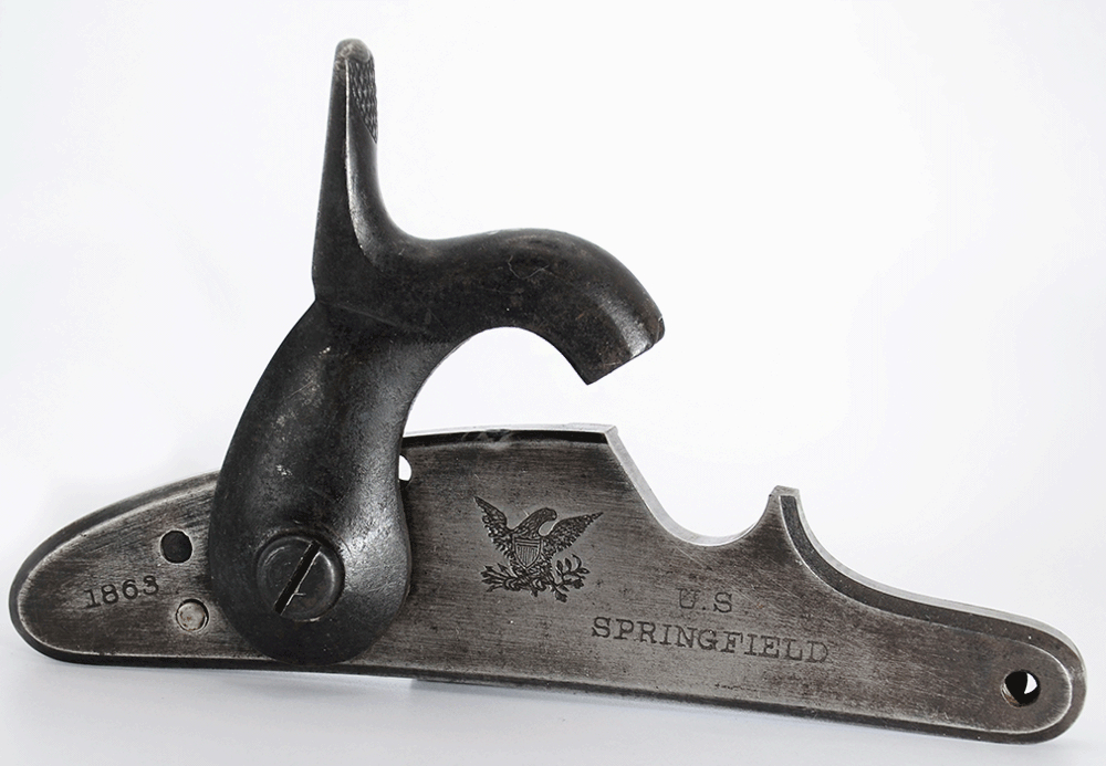 LOCK FOR MODEL 1861 SPRINGFIELD DATED 1863 — Horse Soldier