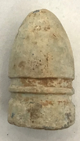 CONFEDERATE .58 CALIBER GARDNER PATENT BULLET RECOVERED AT LITTLE ROUND ...