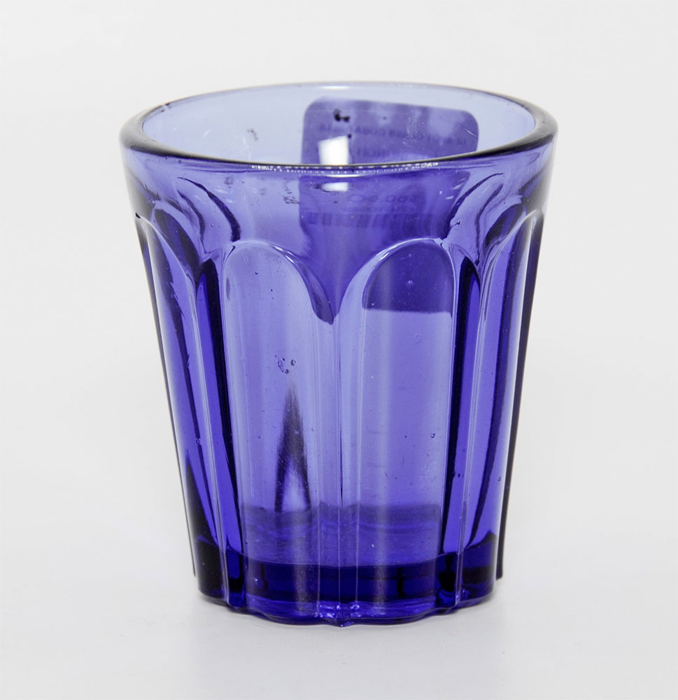 1850 COBALT BLUE SHOT GLASS FROM THE PITTSBURGH AREA — Horse Soldier