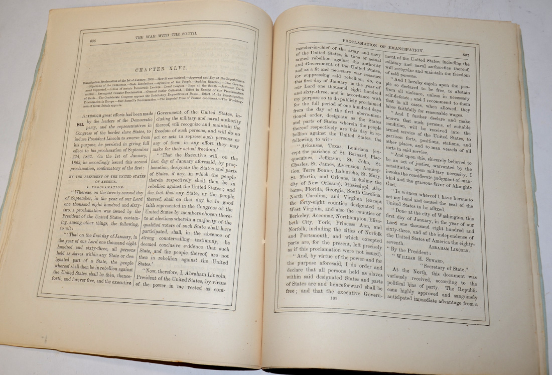 1864 BOOKLET ISSUED IN SERIAL FORM TITLED “THE WAR WITH THE SOUTH” WITH ...