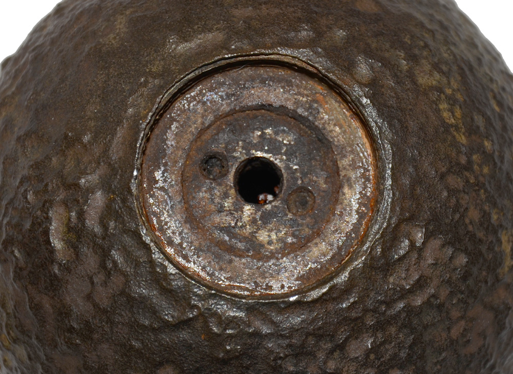 US 4.52 INCH 12LB SPHERICAL BORMANN FUSE SHELL — Horse Soldier