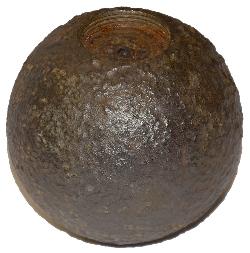 US 4.52 INCH 12LB SPHERICAL BORMANN FUSE SHELL — Horse Soldier