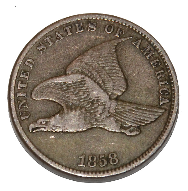 1858 DATED FLYING EAGLE PENNY — Horse Soldier
