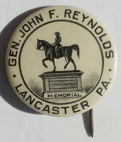 GENERAL JOHN REYNOLDS BUTTON, LANCASTER, PA — Horse Soldier