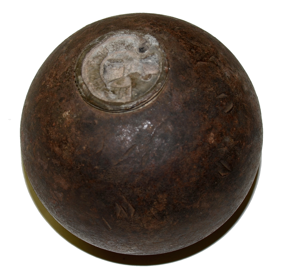 CONFEDERATE 4.52” 12 POUNDER BORMANN FUSED SPHERICAL CASE-SHOT SHELL ...