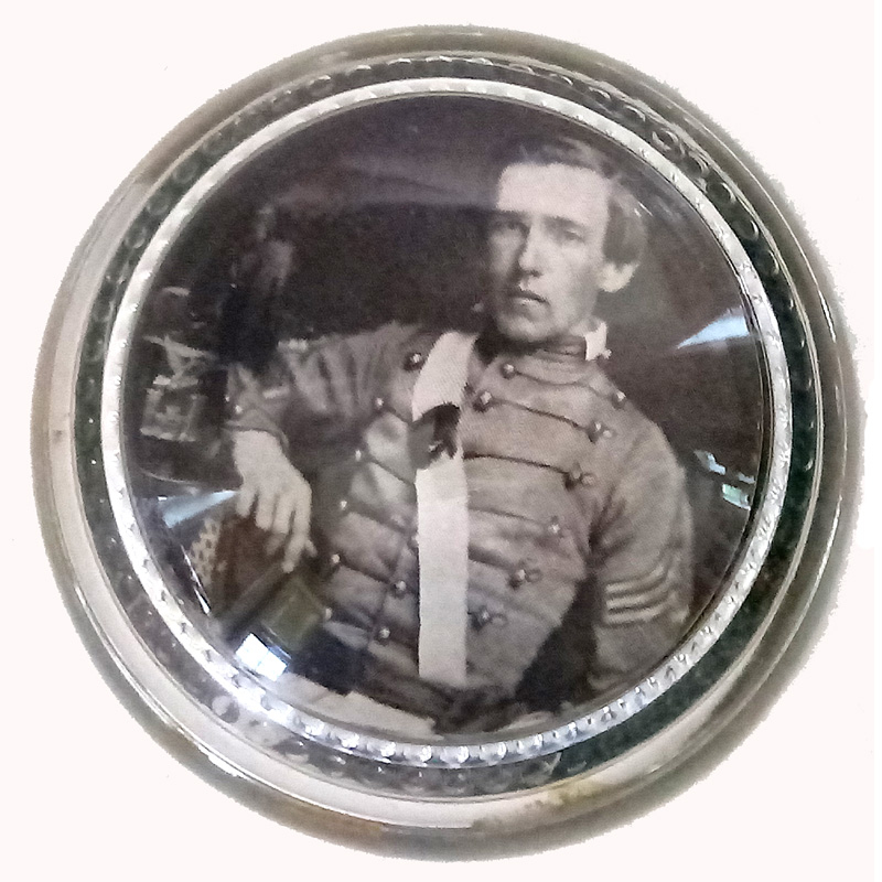 PAPERWEIGHT WITH WEST POINT CADET IMAGE OF LT. COL. THOMAS J. BERRY, C ...