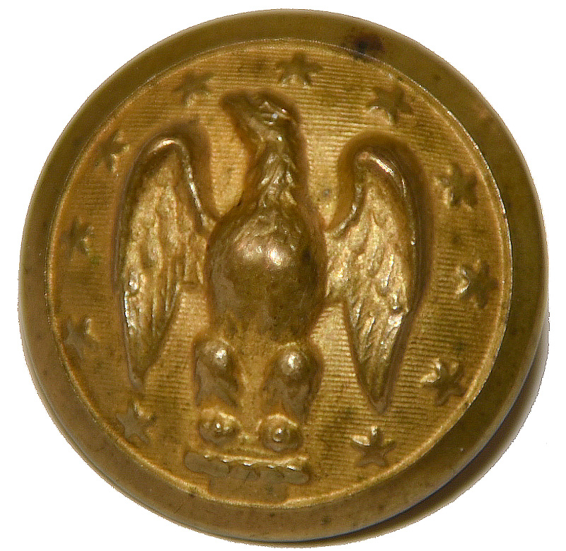 CONFEDERATE STAFF OFFICER’S COAT BUTTON — Horse Soldier
