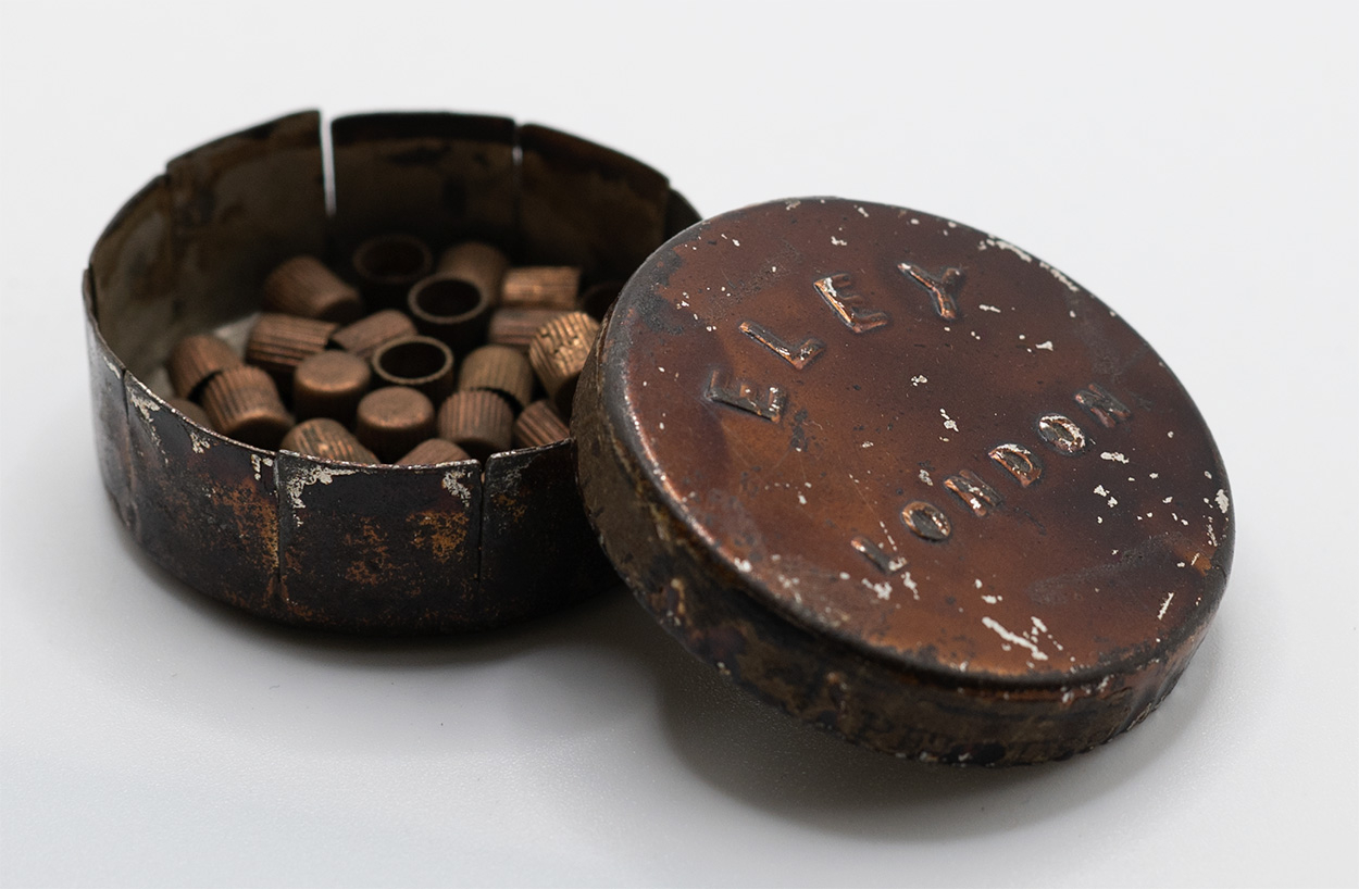 ELEY LONDON, PERCUSSION CAP TIN FOR PISTOLS — Horse Soldier