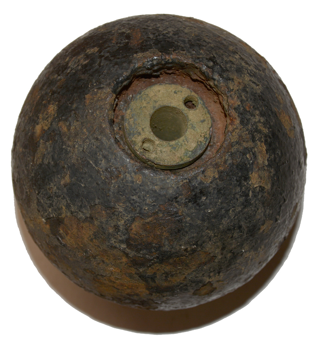 12-PDR. SPHERICAL BORMANN SHELL FROM SOLDIERS NATIONAL MUSEUM (CHARLIE ...